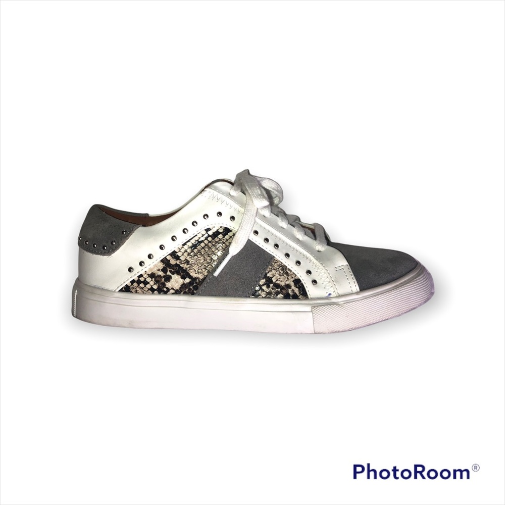 Steve Madden Annita Court Snake Skin Pattern Sneakers… - Gem
